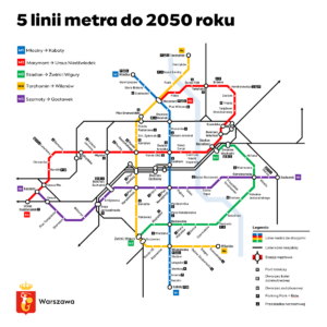 Masterplan dla Warszawy. Trzy nowe linie metra do 2050 roku